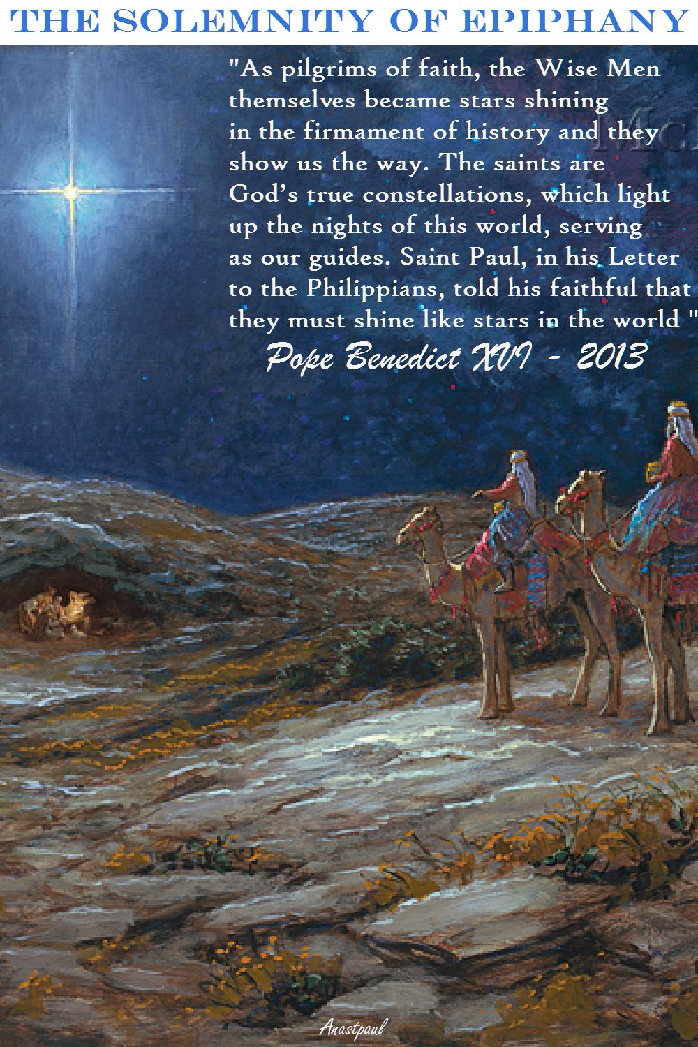 Thought for the Day – Epiphany – AnaStpaul