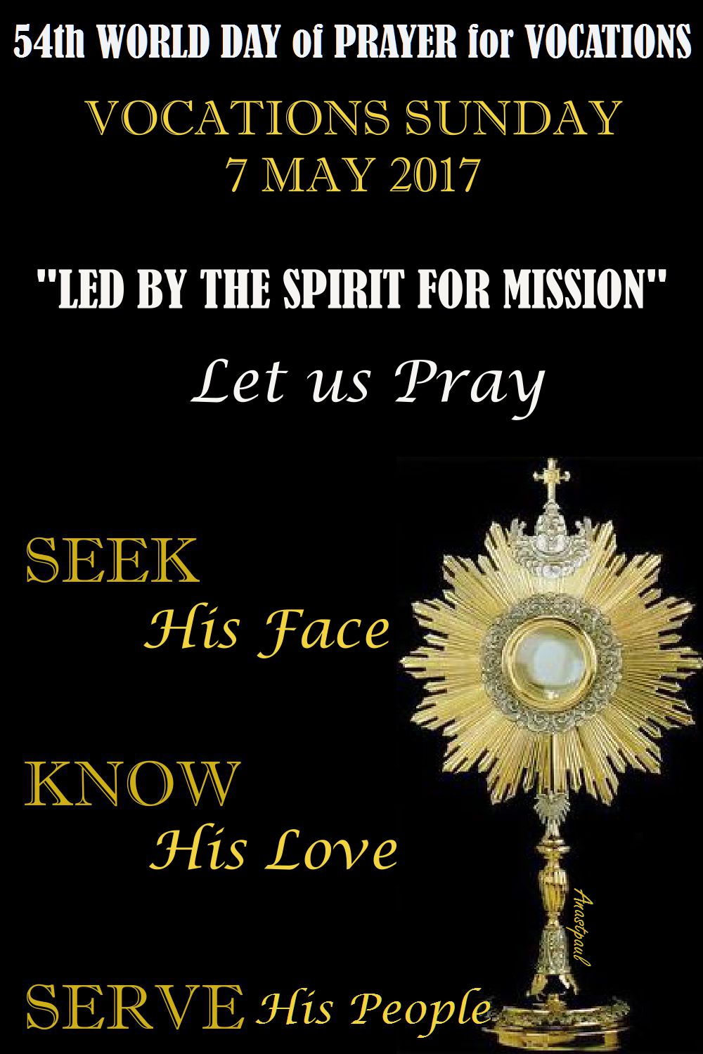 The 54th World Day of Prayer for Vocations – Vocations Sunday – 7 May ...