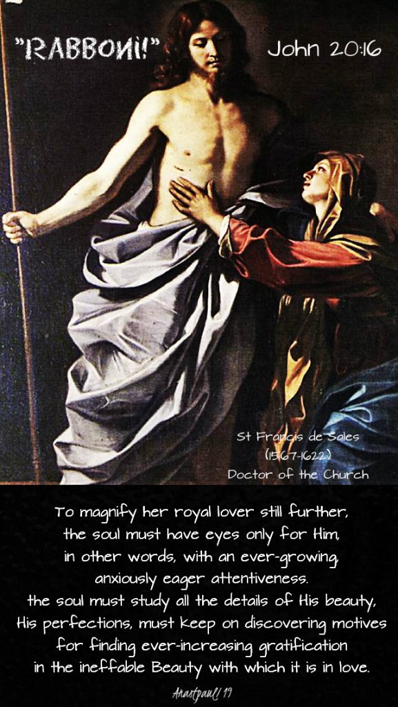 One Minute Reflection – 22 July – “Rabboni!” – AnaStpaul