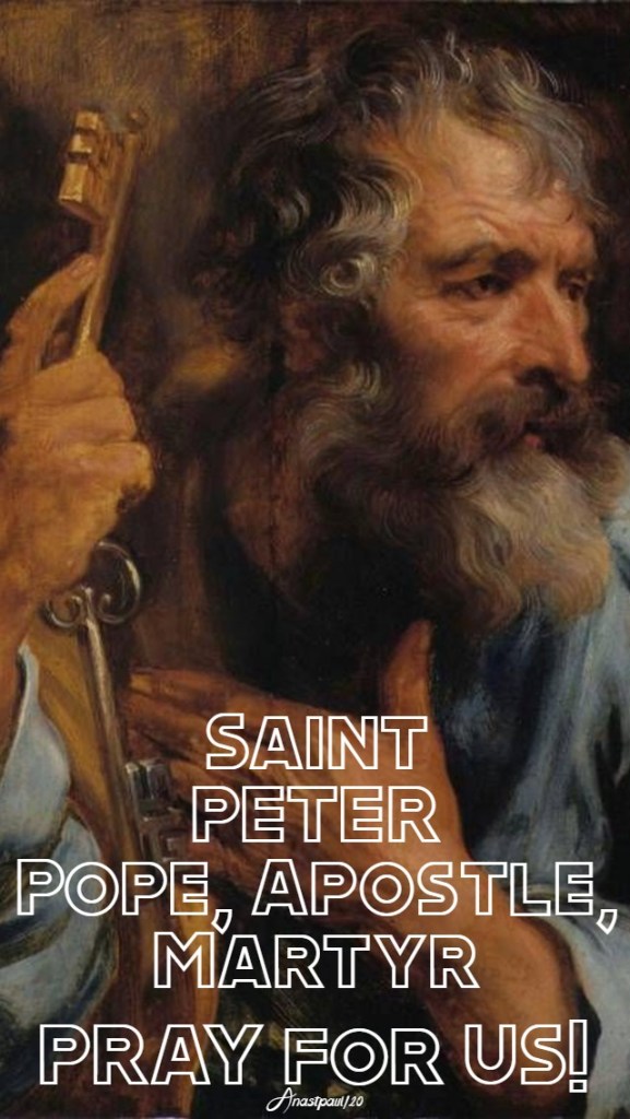 One Minute Reflection – 22 February – ‘Peter alone was chosen to stand ...