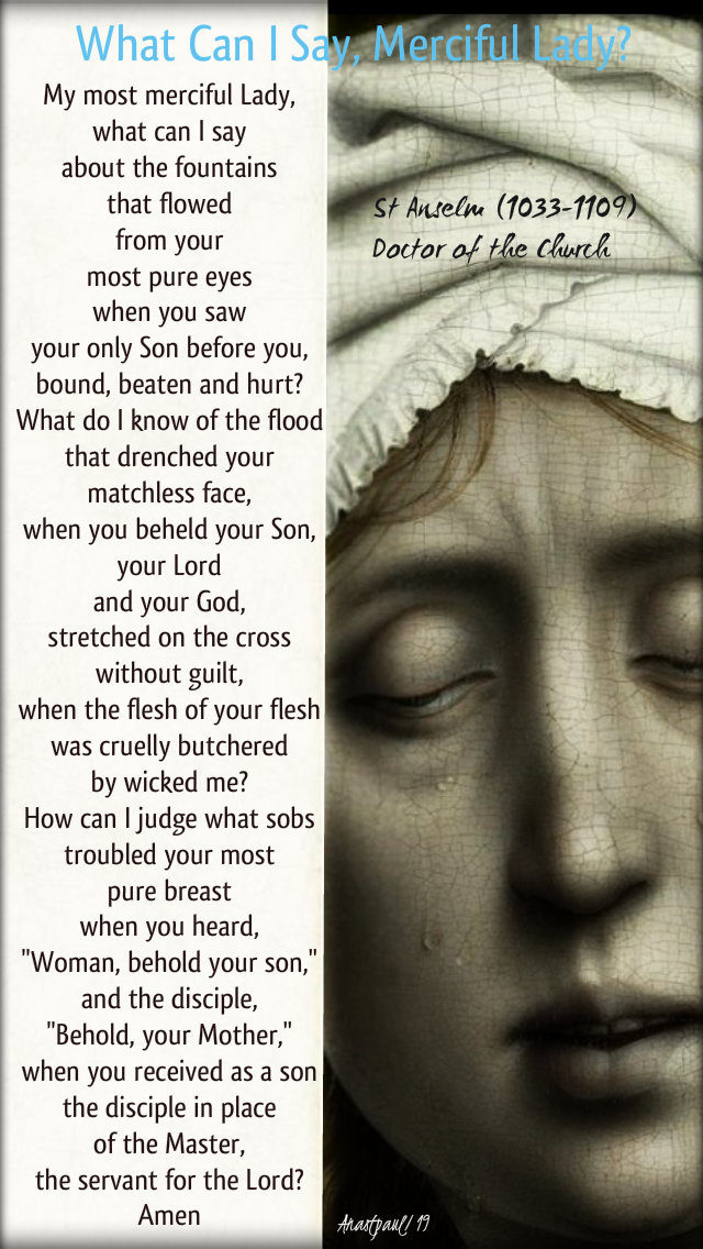 Our Morning Offering – 30 September – What Can I Say, Merciful Lady? by ...