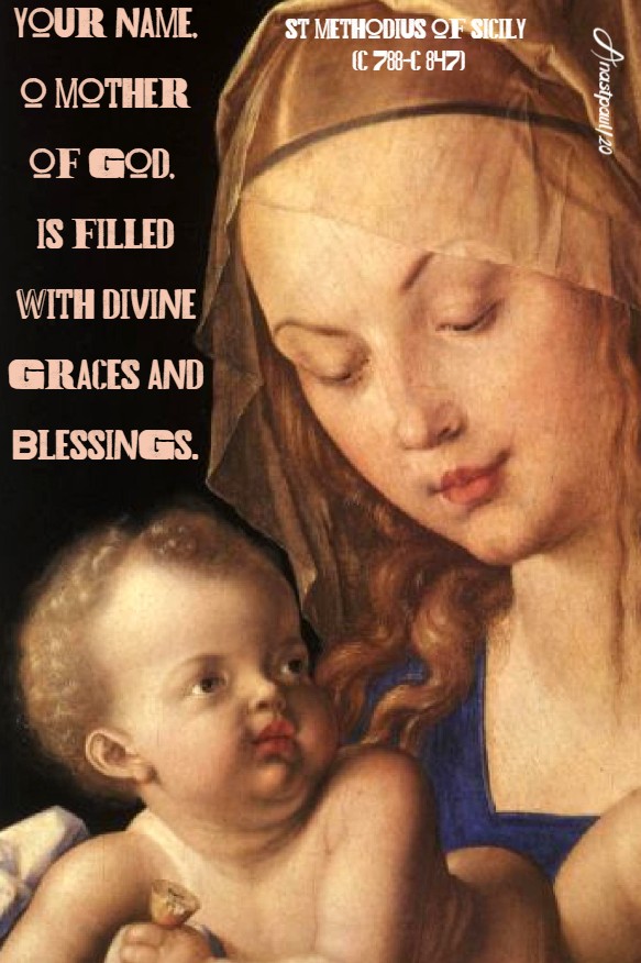Quote/s of the Day – 12 September – The holy name of Mary! – AnaStpaul