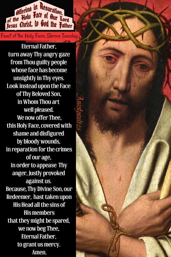 Our Morning Offering – 13 February – Offering in Reparation, of the ...